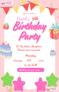 Design Custom Birthday Invitations for Free | Birthday Invitation Card ...