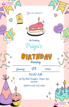 Make Personalized Birthday Invitation Cards | Birthday Invitation Card ...