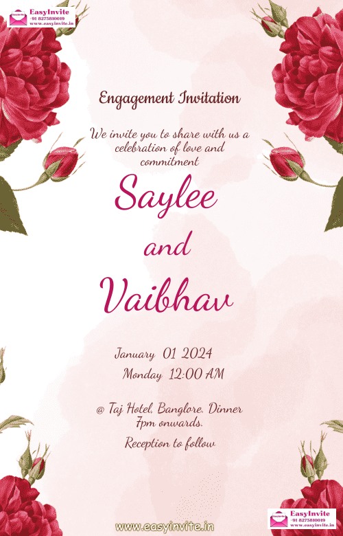 Creative Engagement Invitation Design - Free Personalization ...