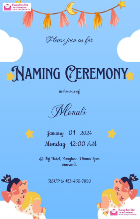naming ceremony invitation card template | Naming ceremony Invitation ...